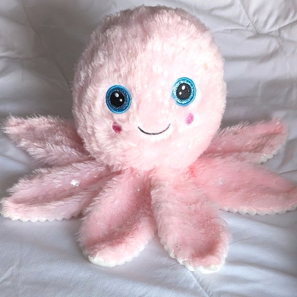 Toymazing | Toys | Nwot Toymazing Glitter Star Fuzzy Octopus Plush Pink ...